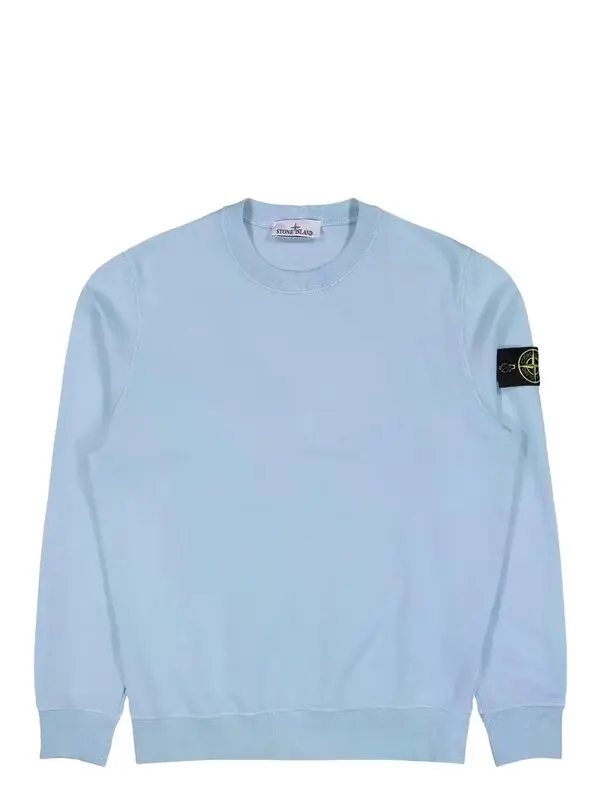 Stone Island Logo Badge Fleece Sweater - Blue