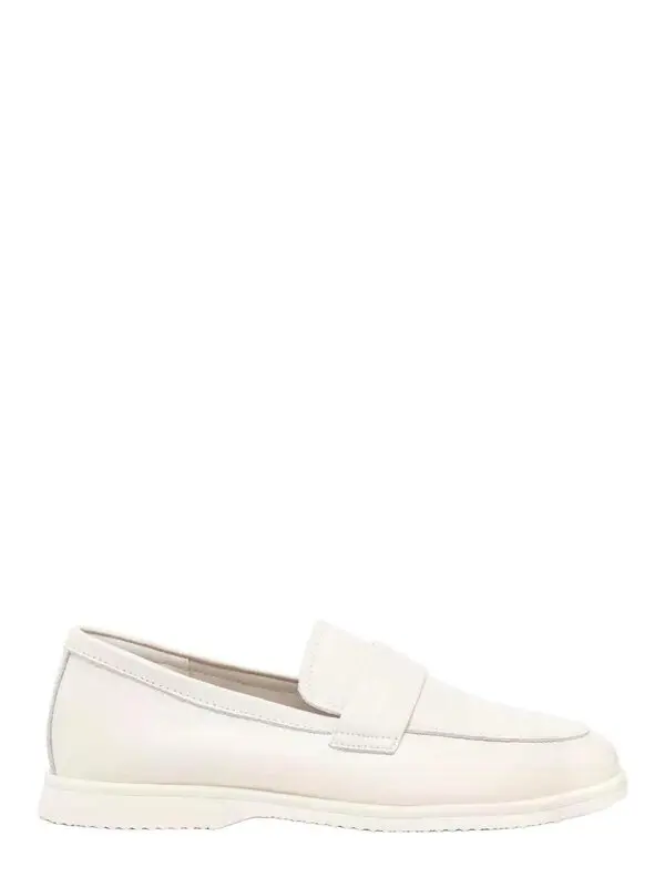 SERGIO MORETTI FIRENZE Penny Leather Loafers - Neutrals