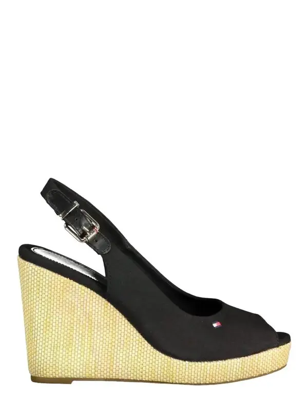 Tommy Hilfiger Slingback Wedge Sandal - Black