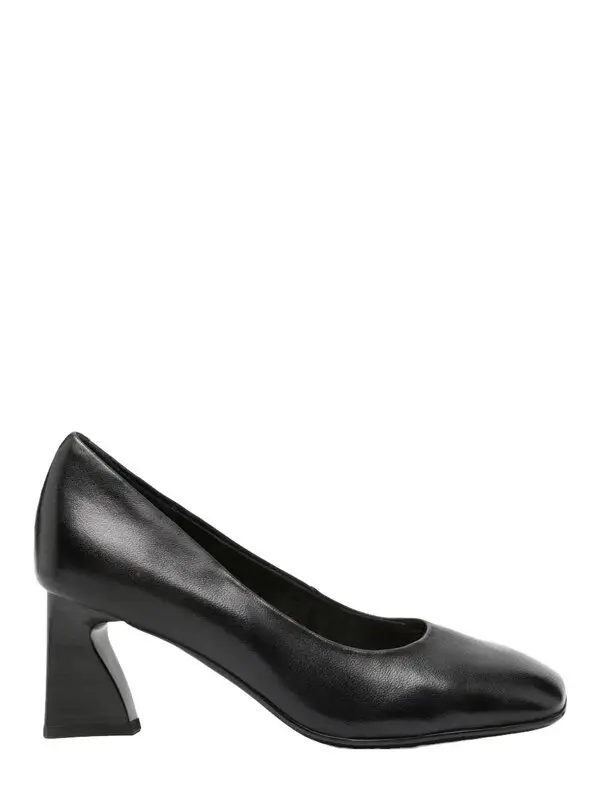 SERGIO MORETTI FIRENZE Square-toe Block-heel Pumps - Black
