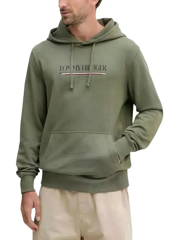 Tommy Hilfiger Logo-detail Drawstring Hoodie - Green
