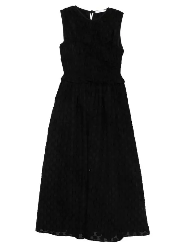 Cecilie Bahnsen Dinah Smocked-effect Maxi Dress - Black