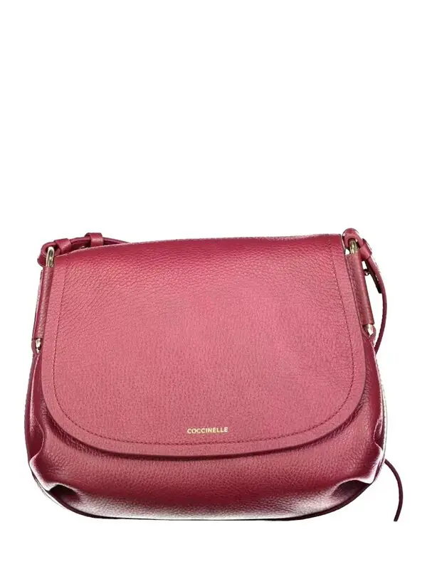 COCCINELLE Pebbled Leather Cross Body Bag - Red