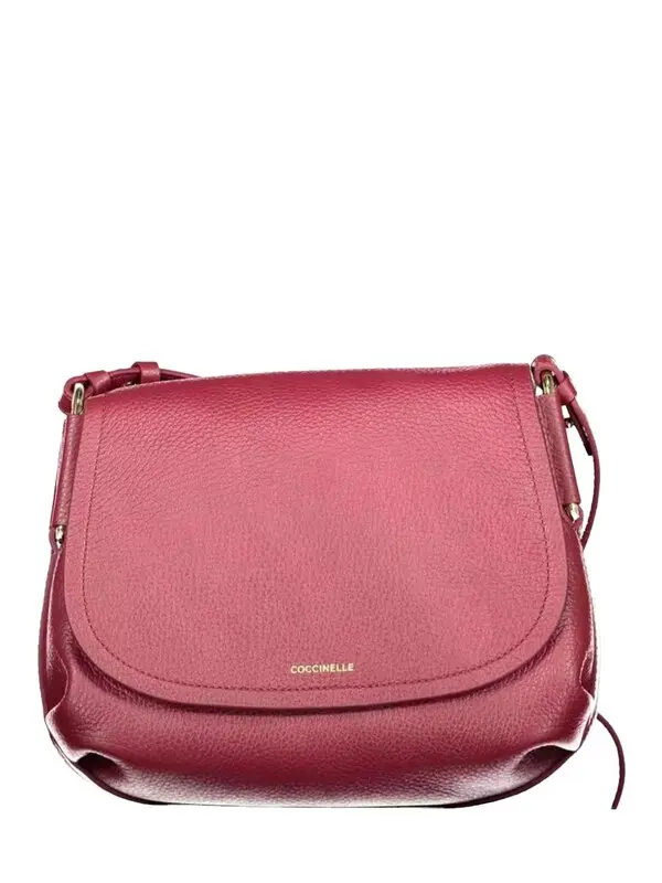 COCCINELLE Pebbled Leather Cross Body Bag - Red
