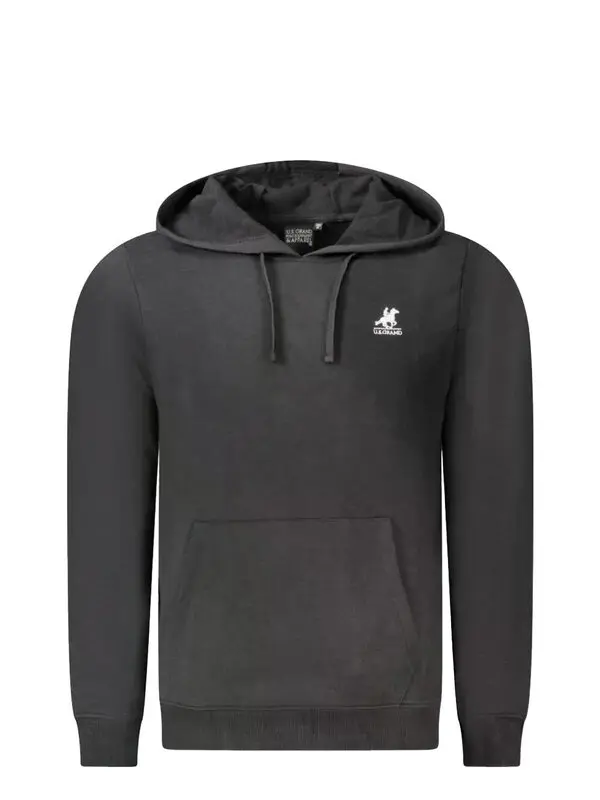 U.S. Grand Logo-patch Pouch-pocket Hoodie - Grey