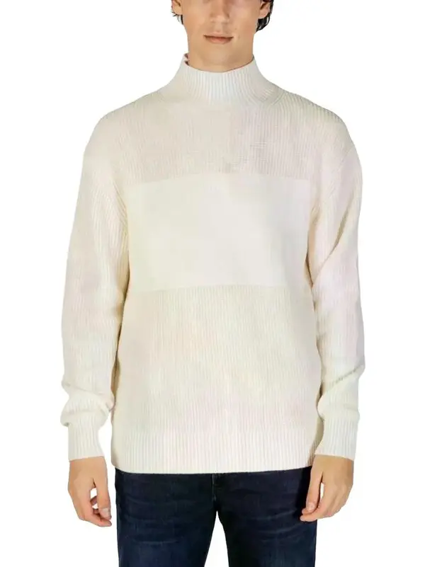 Calvin Klein Ribbed Colour-block Sweater - Neutrals