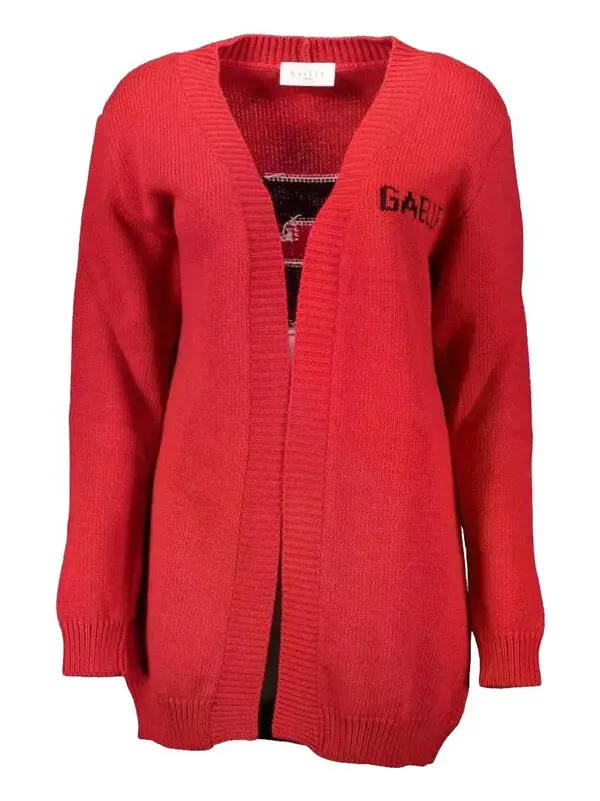 GAELLE Long Sleeve Cardigan - Red