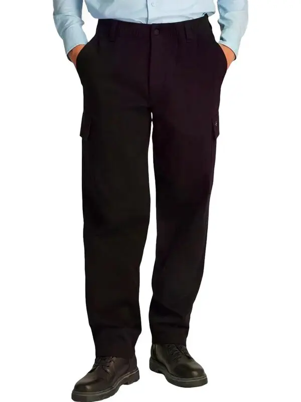 Calvin Klein Cotton Trousers - Black
