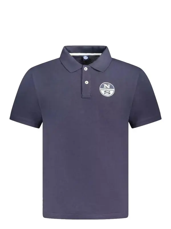 NORTH SAILS Logo-patch Short-sleeve Polo Shirt - Blue