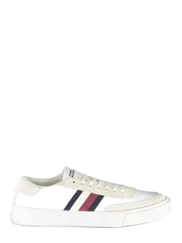 Tommy Hilfiger Suede-panelled Striped Sneakers - White
