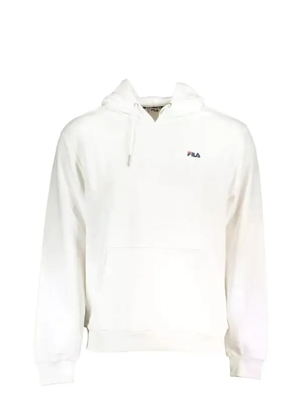 FILA Cotton Hoodie With Logo Patch - White