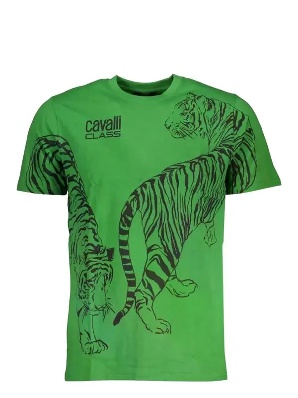 Roberto Cavalli Tiger-print T-shirt - Green
