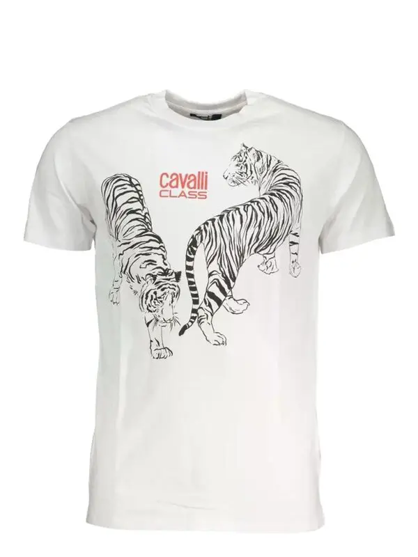 Roberto Cavalli Tiger-print T-shirt - White