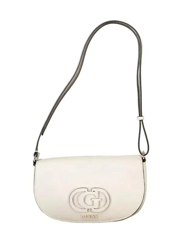 Guess Logo-plaque Shoulder Bag - White