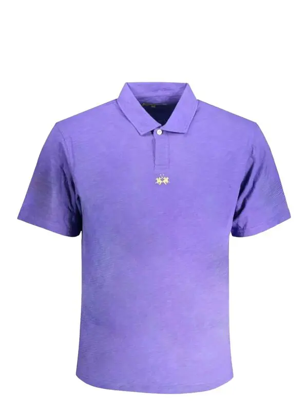 LA MARTINA Logo-embroidered Cotton Polo Shirt - Purple