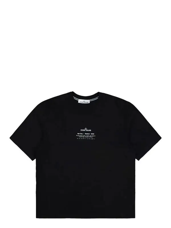 Stone Island Logo-print Cotton T-shirt - Black