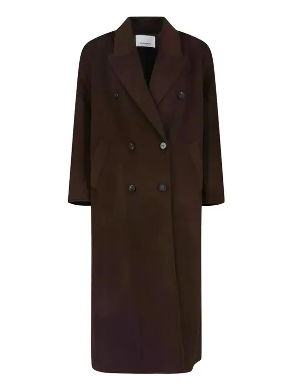 THE FRANKIE SHOP Gaia Double-breasted Coat - Brown