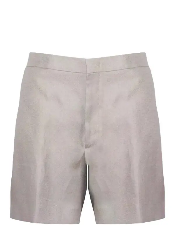 Tagliatore High-waisted Tailored Shorts - Neutrals