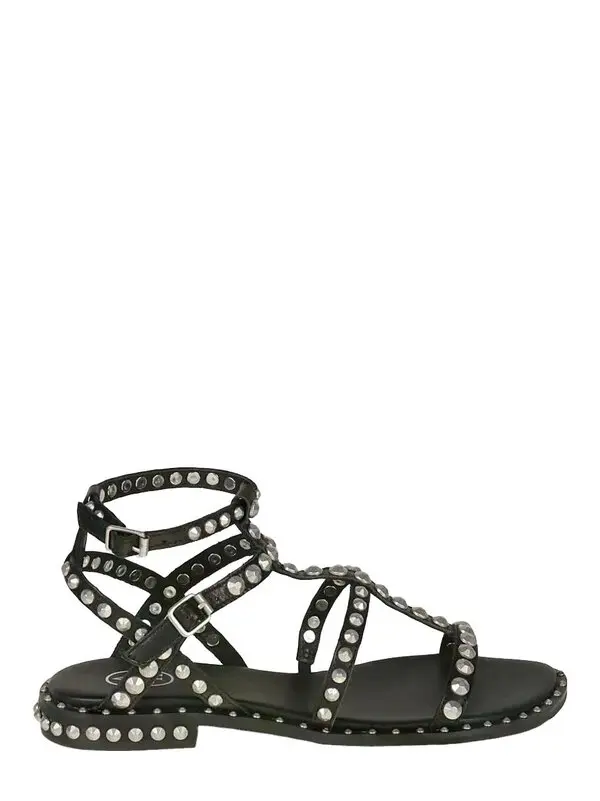 Ash Stud-embellished Cage Sandals - Black
