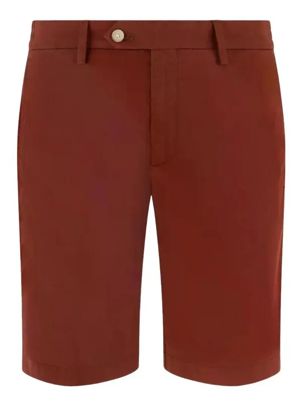 Boggi Milano Stretch-cotton Chino Shorts - Brown