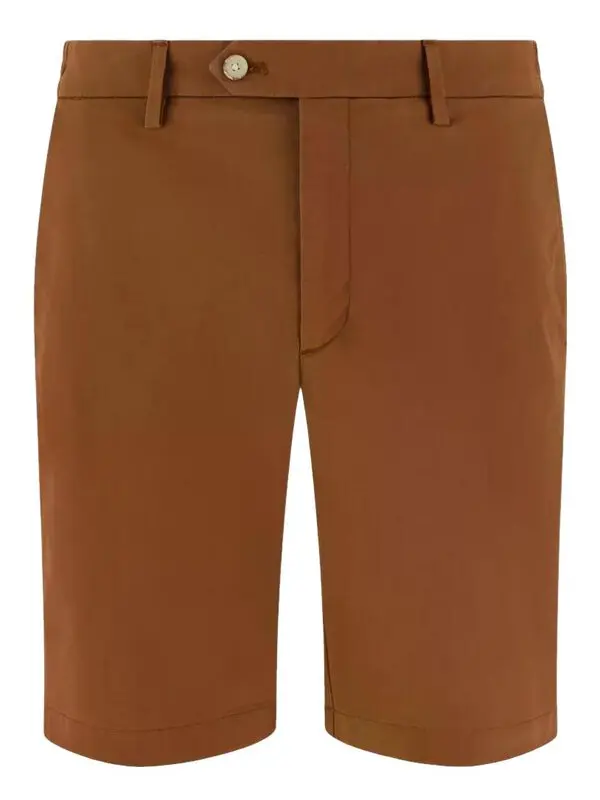 Boggi Milano Stretch-cotton Bermuda Shorts - Brown