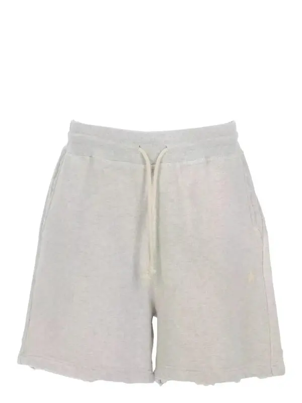 GOLDEN GOOSE Star-patch Distressed Shorts - Grey