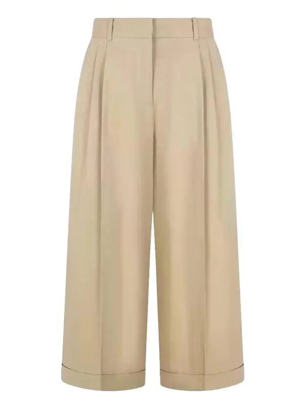 THE ROW Pleated Twill Trousers - Neutrals