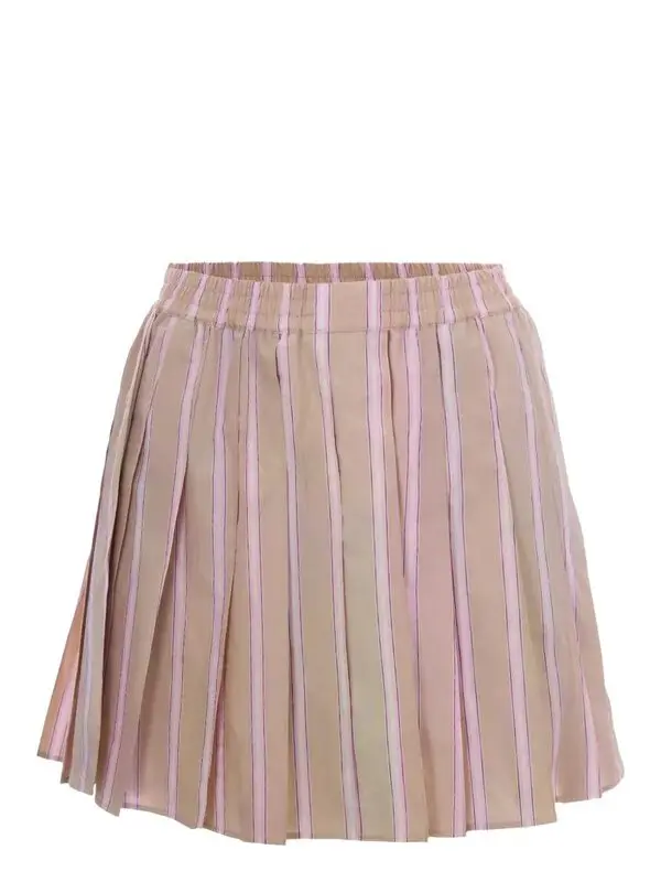 Lacoste Striped Pleated Skirt - Neutrals