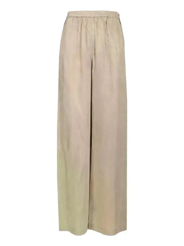 Emporio Armani Elasticated-waist Wide-leg Trousers - Neutrals
