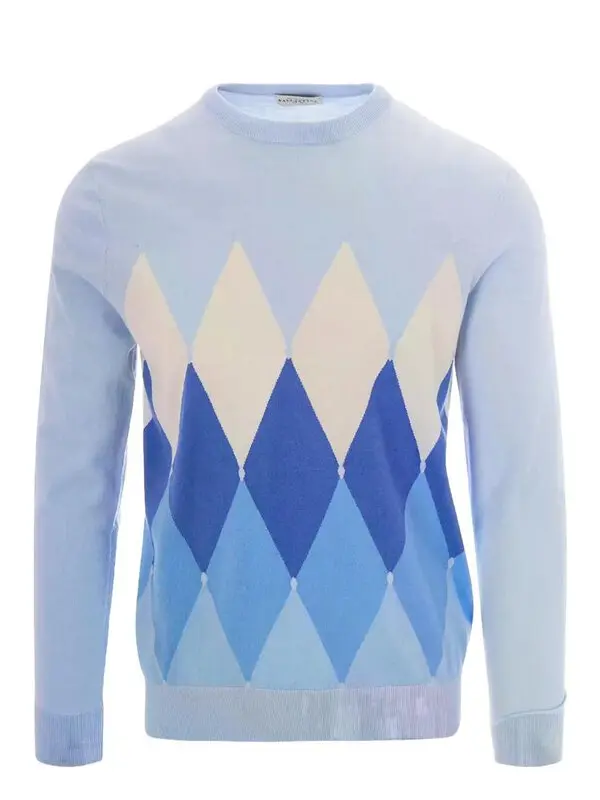 BALLANTYNE Argyle-pattern Sweater - Blue