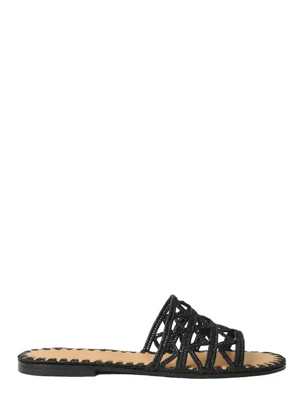ODISSI Evie Zig-zag Sandals - Black