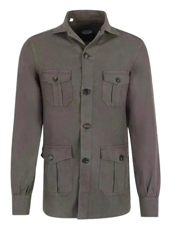 VINCENZO DI RUGGIERO Button-up Patch-pocket Jacket - Grey