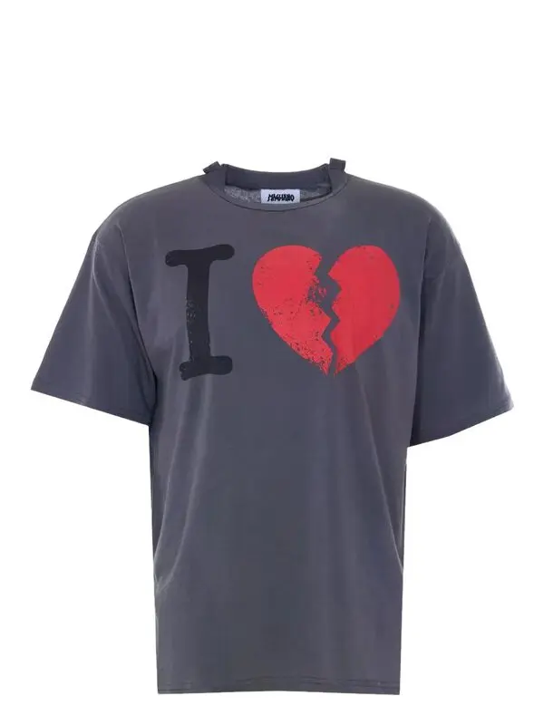 MAGLIANO Graphic-print Distressed T-shirt - Grey