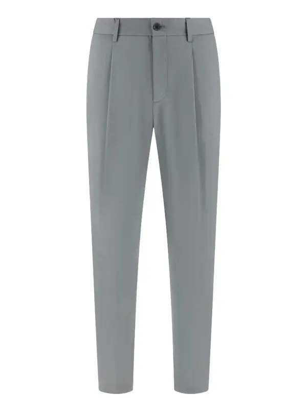 Boggi Milano Darted Drawstring Trousers - Grey