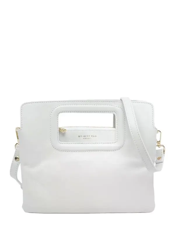 MY BEST BAG FIRENZE Cutout Leather Clutch - White