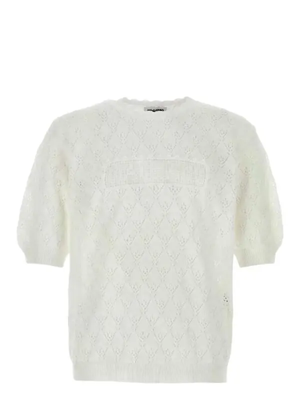 MAGLIANO Round-neck Crochet-knitted Top - White