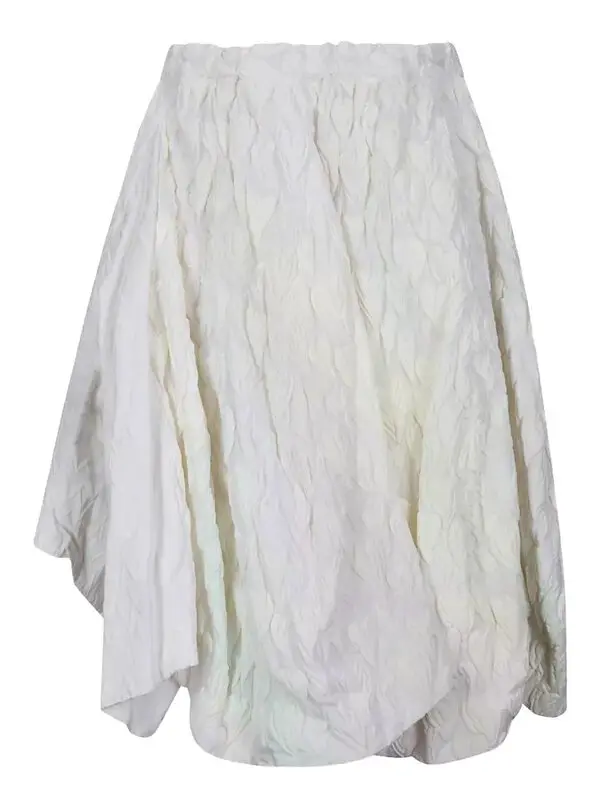 Comme Des Garçons Heart-motif Midi Skirt - White