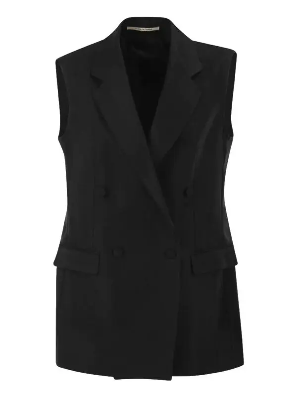 Tagliatore Double-breasted Waistcoat - Black
