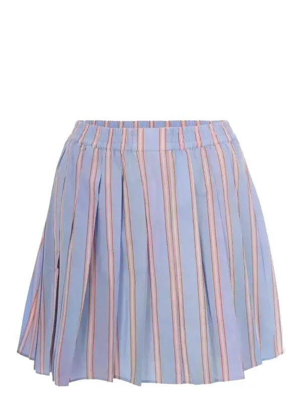 Lacoste Striped Pleated Skirt - Blue