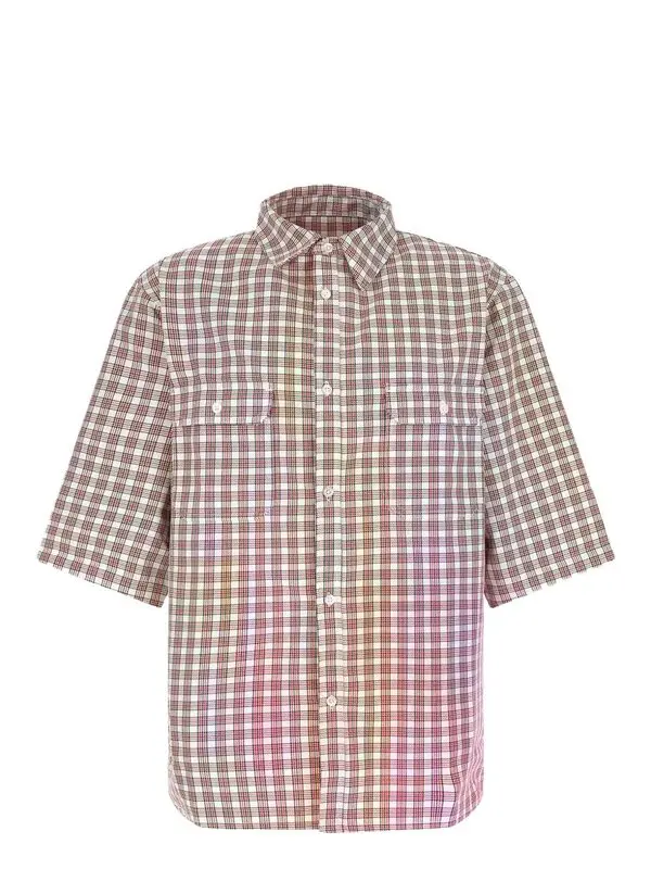 WILLY CHAVARRIA Corcoran Houndstooth Check Shirt - White
