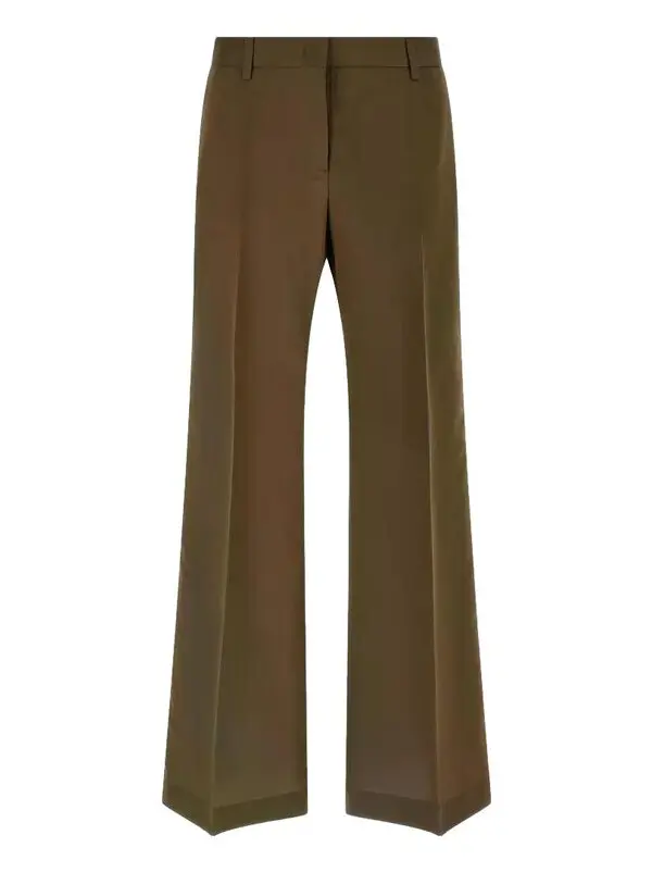 Alberto Biani Flared Palazzo Trousers - Green