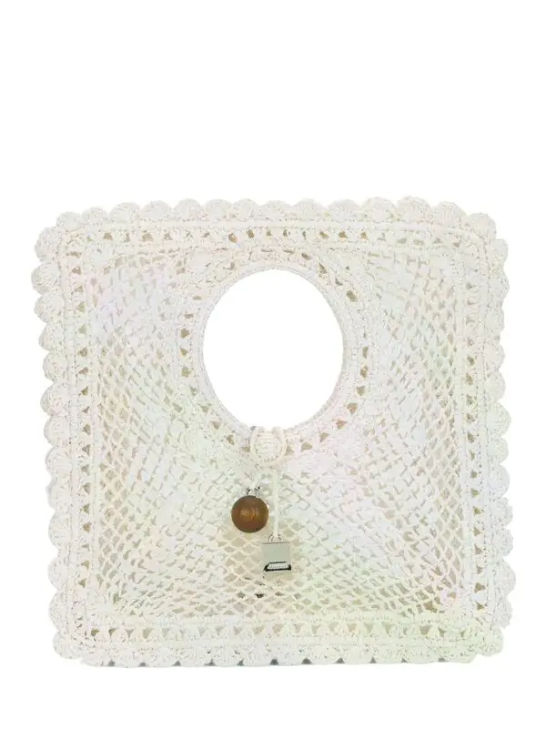Jacquemus Le Carré Crochet-knit Beach Bag - Neutrals