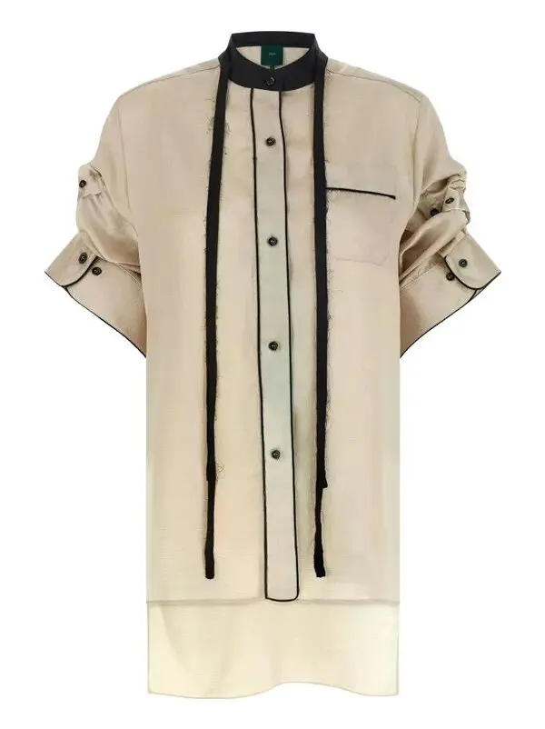 MAISON JEJIA Berta Crinkled Shirt - Neutrals