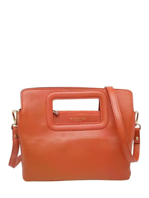 MY BEST BAG FIRENZE Cutout Leather Clutch - Orange