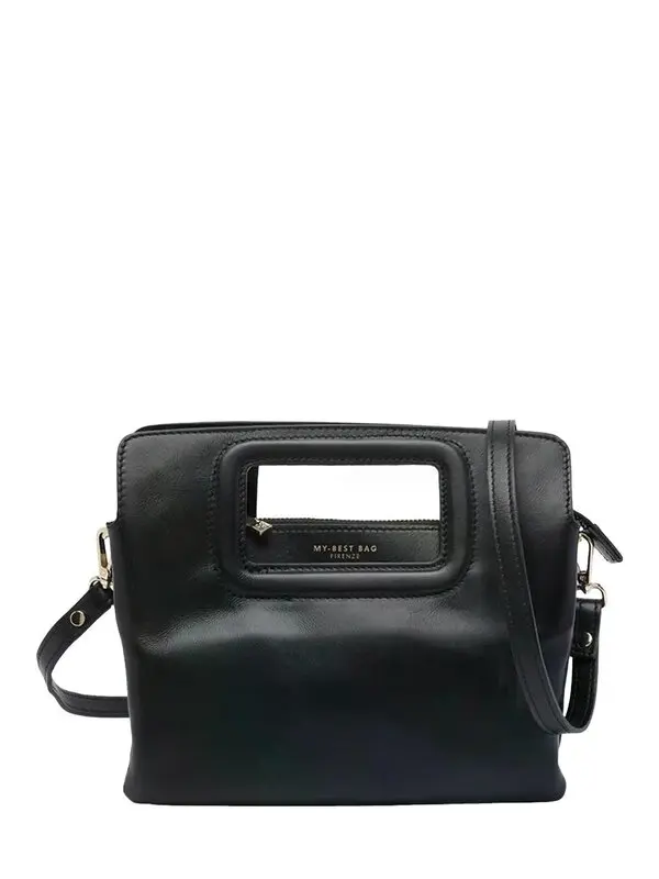 MY BEST BAG FIRENZE Cut-out Leather Clutch - Black
