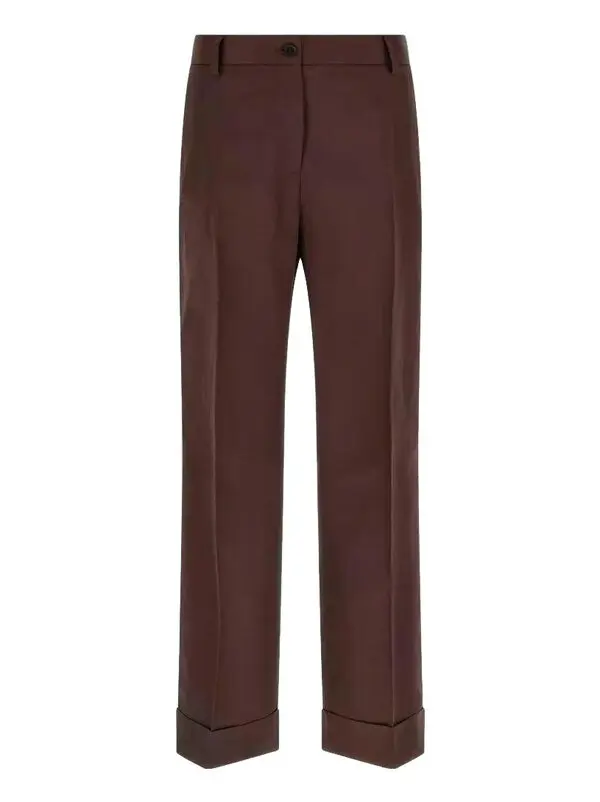 Alberto Biani Pressed-crease Trousers - Brown