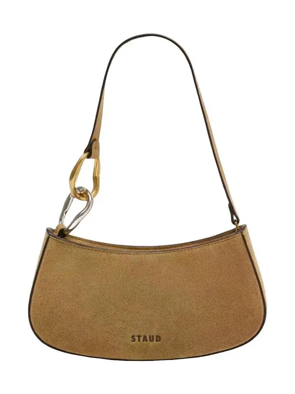 Staud Ollie Ring-detail Shoulder Bag - Neutrals