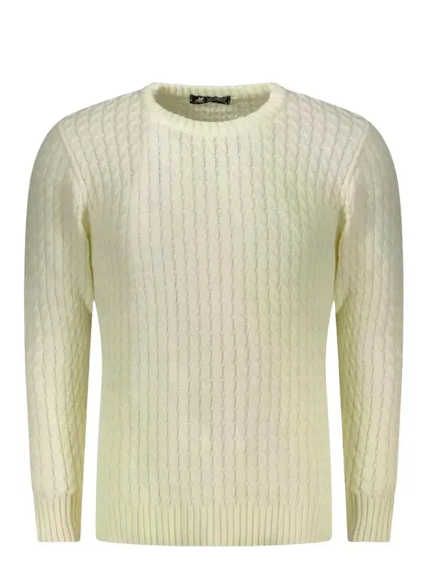 U.S. GRAND Cable-knit Jumper With Elbow Patches - Neutrals