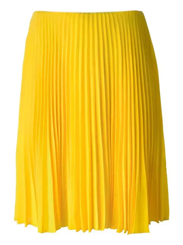 Neil Barrett Midi Pleated Skirt - Yellow
