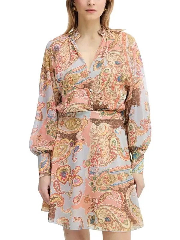 Guess Paisley-print Mini Dress - Blue